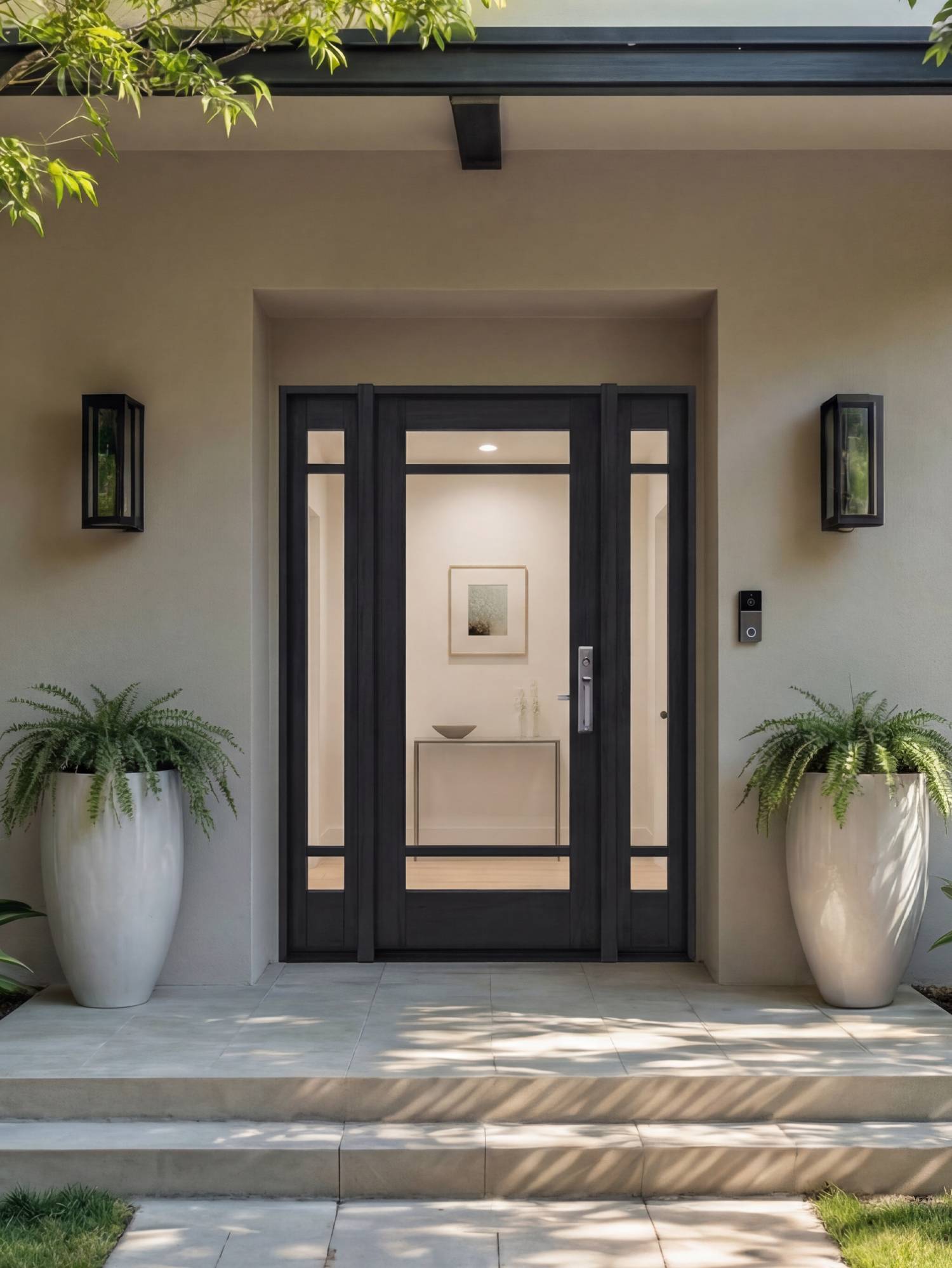 G10302 | 80" | Mahogany Wood SDL Full Lite,3 Lite 1-3/4" Exterior Door ...