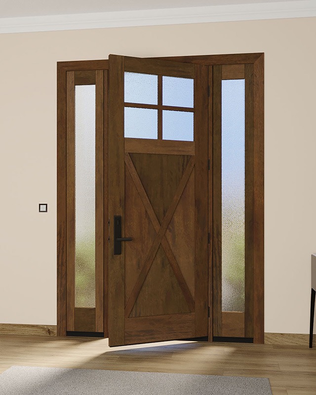 exterior wood door and frame