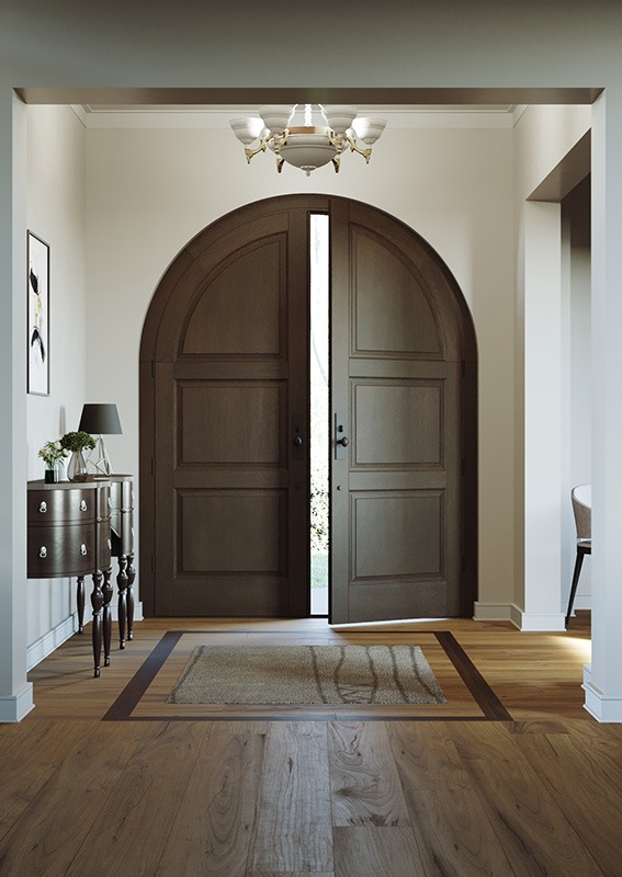 rounded interior double doors
