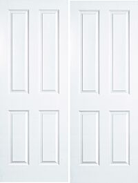 80" WG | Solid Core 4 Panel Smooth Double Door