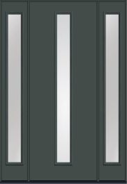 96 Low-E Modern Pulse Linea Centered Smooth Fiberglass Single Door ...