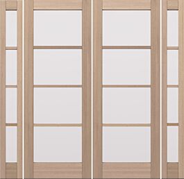 G10402 | 96" | Mahogany Wood SDL Full Lite,4 Lite 1-3/4" Exterior ...