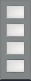 96 Satin Etch Modern Pulse Ari 4-Lite Smooth Fiberglass Single Door ...