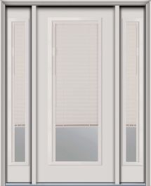 80" Blink Blinds Low-E Full Lite Contemporary Smooth Fiberglass Single ...
