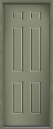 96" 6 Panel Smooth Fiberglass Single Door