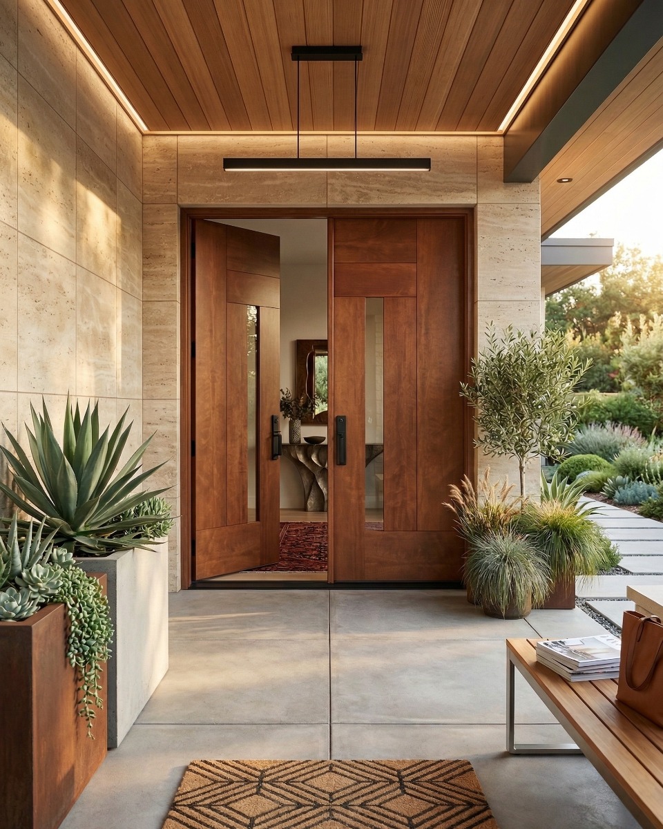 Zenara Artistic Lite Contemporary Modern Double Door