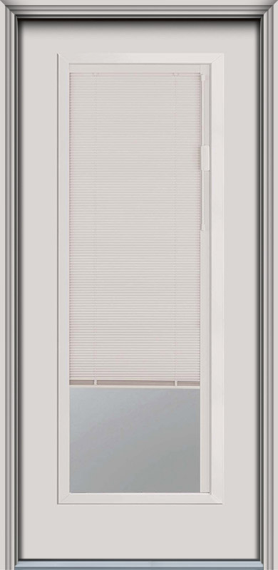 80" Blink Blinds Low-E Full Lite Contemporary Smooth Fiberglass Single ...