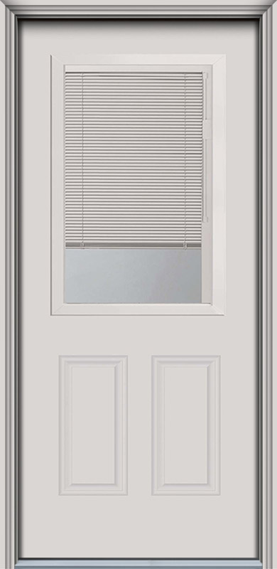 80" Blink Blinds Low-E 1/2 Lite 2 Panel Contemporary Smooth Fiberglass ...