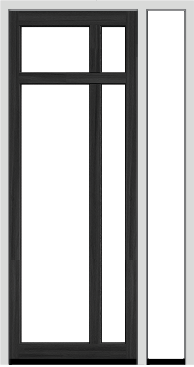 51 1/4" x 98 3/4" OXFORD V1 A Slimline MODERN GRID Accoya Single Door ...