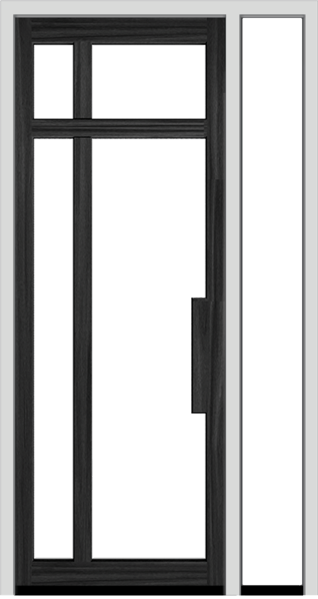 51 1/4" x 98 3/4" OXFORD V1 B Slimline MODERN GRID Accoya Single Door ...