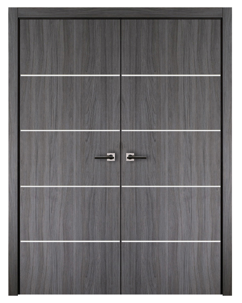 Italia Flush, Swiss Elm 10, Prefinished Interior Double Door