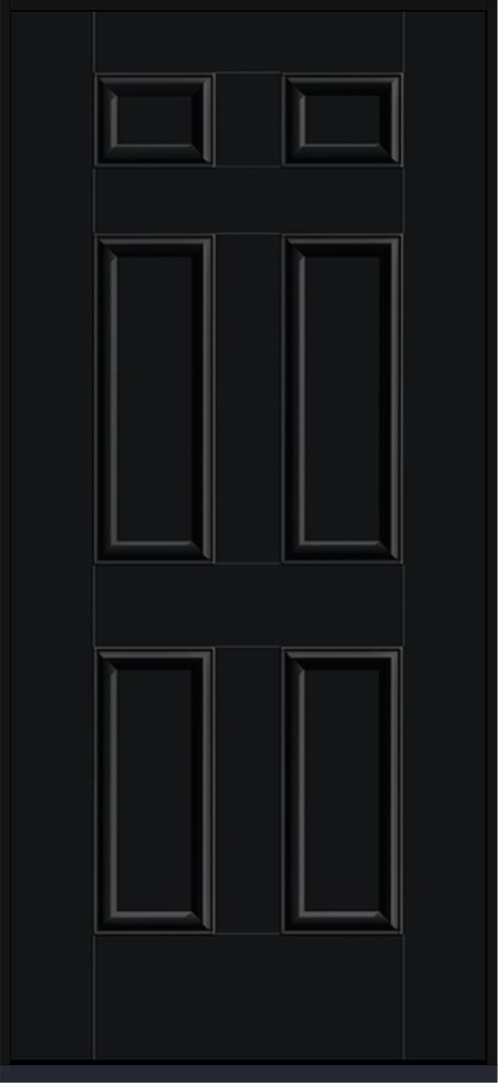 80" 6 Panel Smooth Fiberglass Single Door
