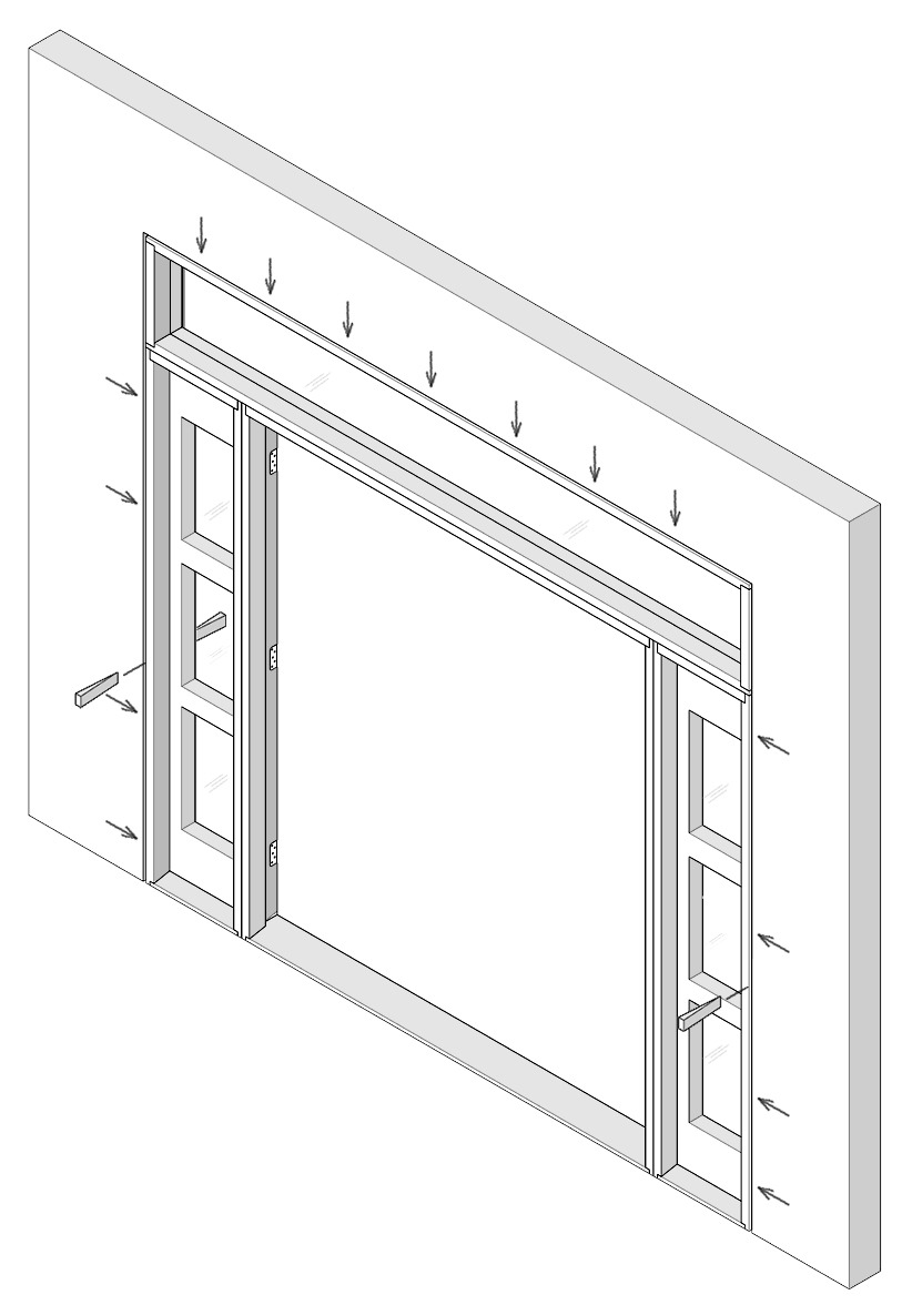 Double with Sidelites and Transom Instructions