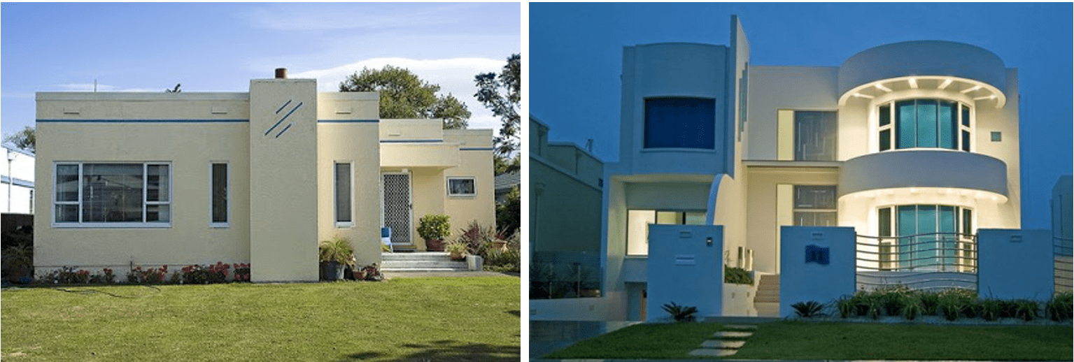Exterior Modern Art Deco Style Summary: Art Deco And Art Moderne